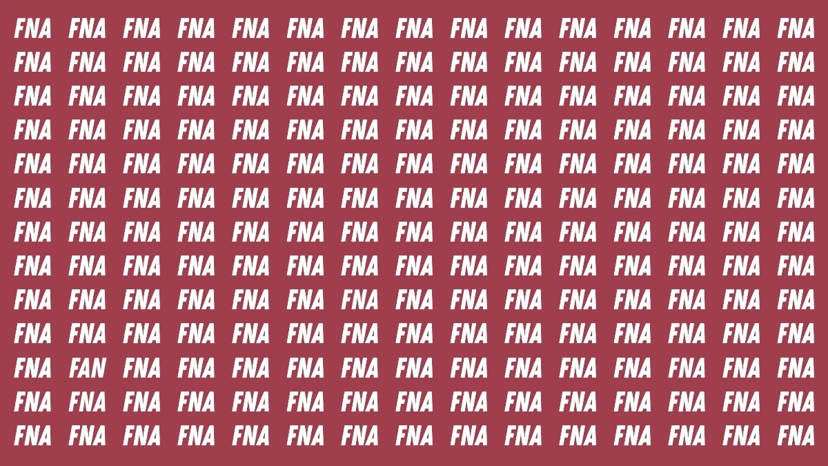 Optical Illusion: Only Sharp Eyes Can See the Hidden Word FAN in 8 Seconds